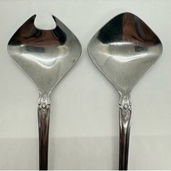Dining | Vintage Mcm Flatware Springtime Stainless Salad Serving Set ...